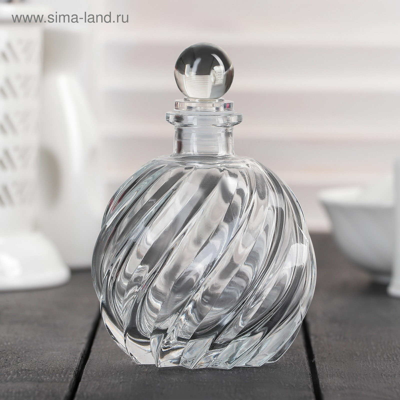 Штоф "Изабелла", 250 мл, стекло, прозрачный, цвет: прозрачный
