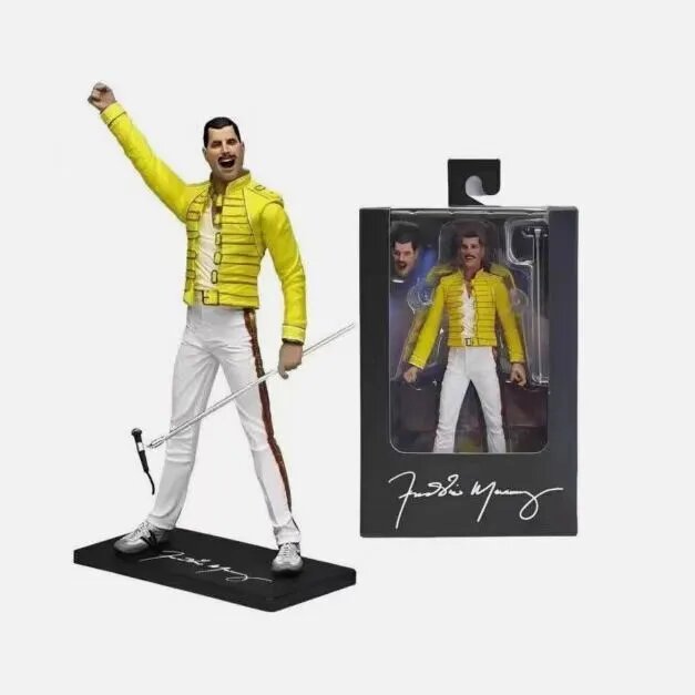 Подвижная кукла NECA Freddie Mercury (Queen Band), высота 18 см