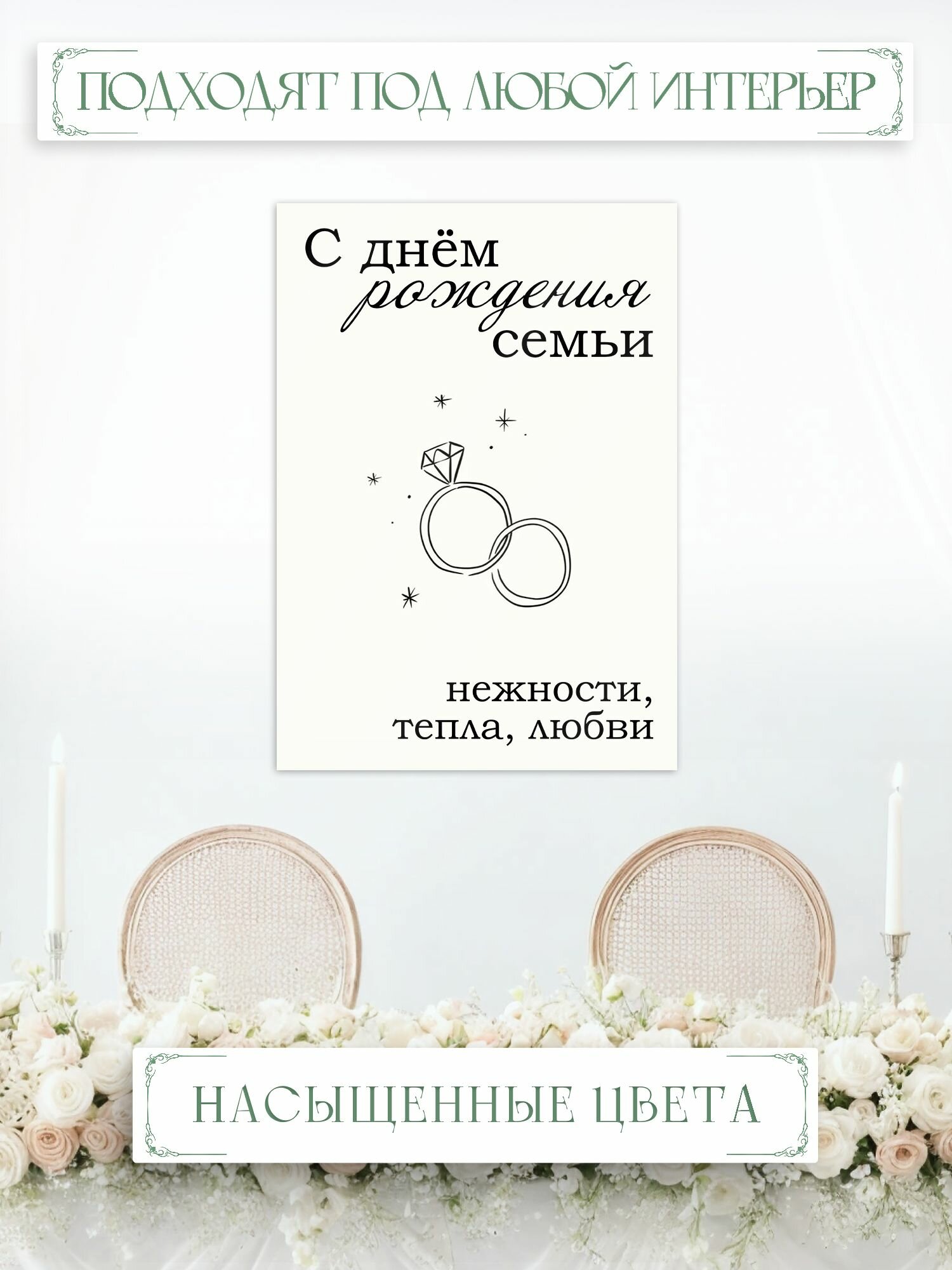 Постер на свадьбу декор — фото 1