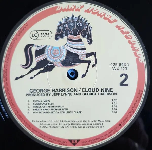 George Harrison - Cloud Nine VG — фото 1