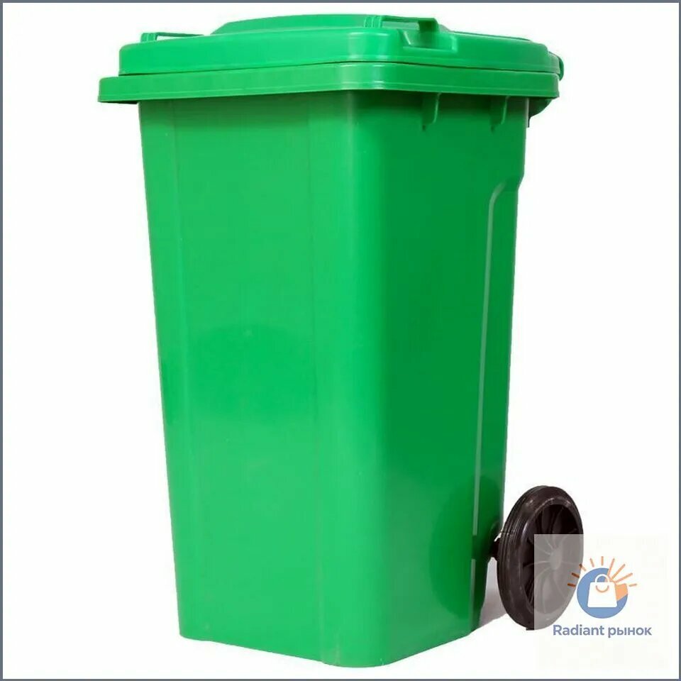 Мусорный бак контейнер для мусора, 120 л, 1 шт