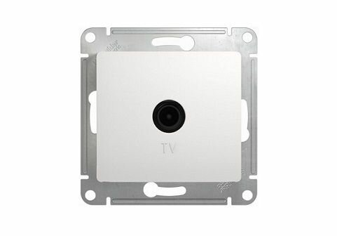 Розетка телевизионная Glossa скрытой установки IP20 белый Systeme Electric, 3 шт
