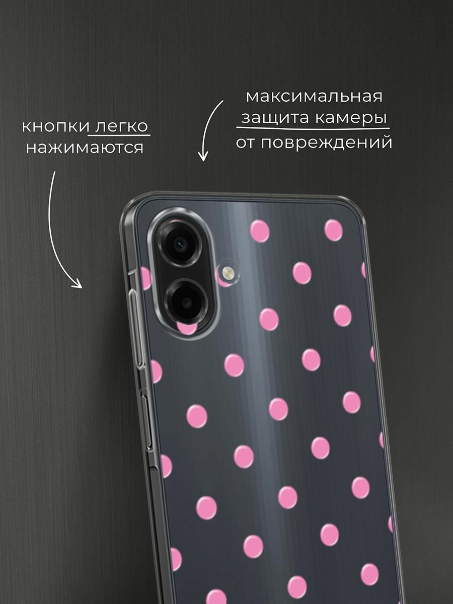 Силиконовый чехол на Samsung Galaxy A07 / Самсунг А07 с принтом Узор из точек — фото 1