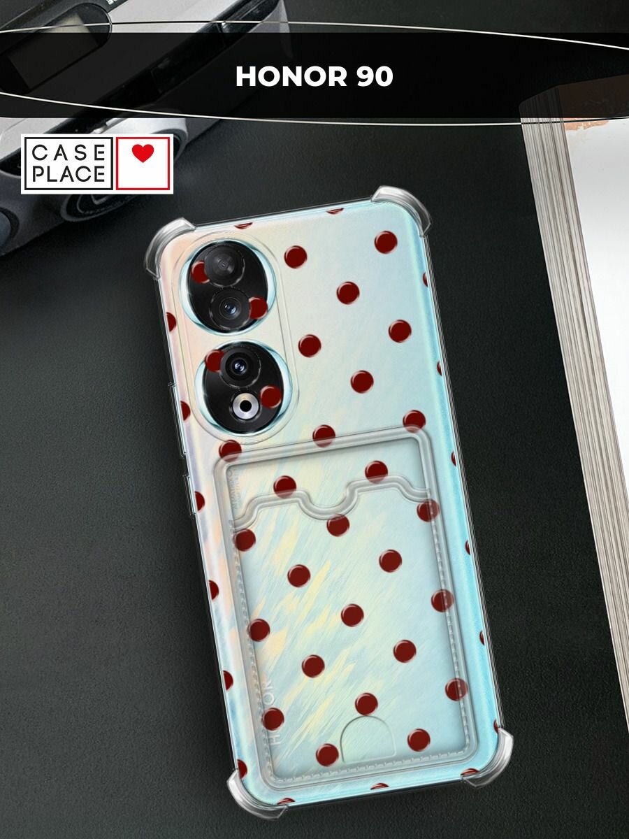 Чехол на Honor 90 (Хонор 90) с картой и принтом Узор из точек
