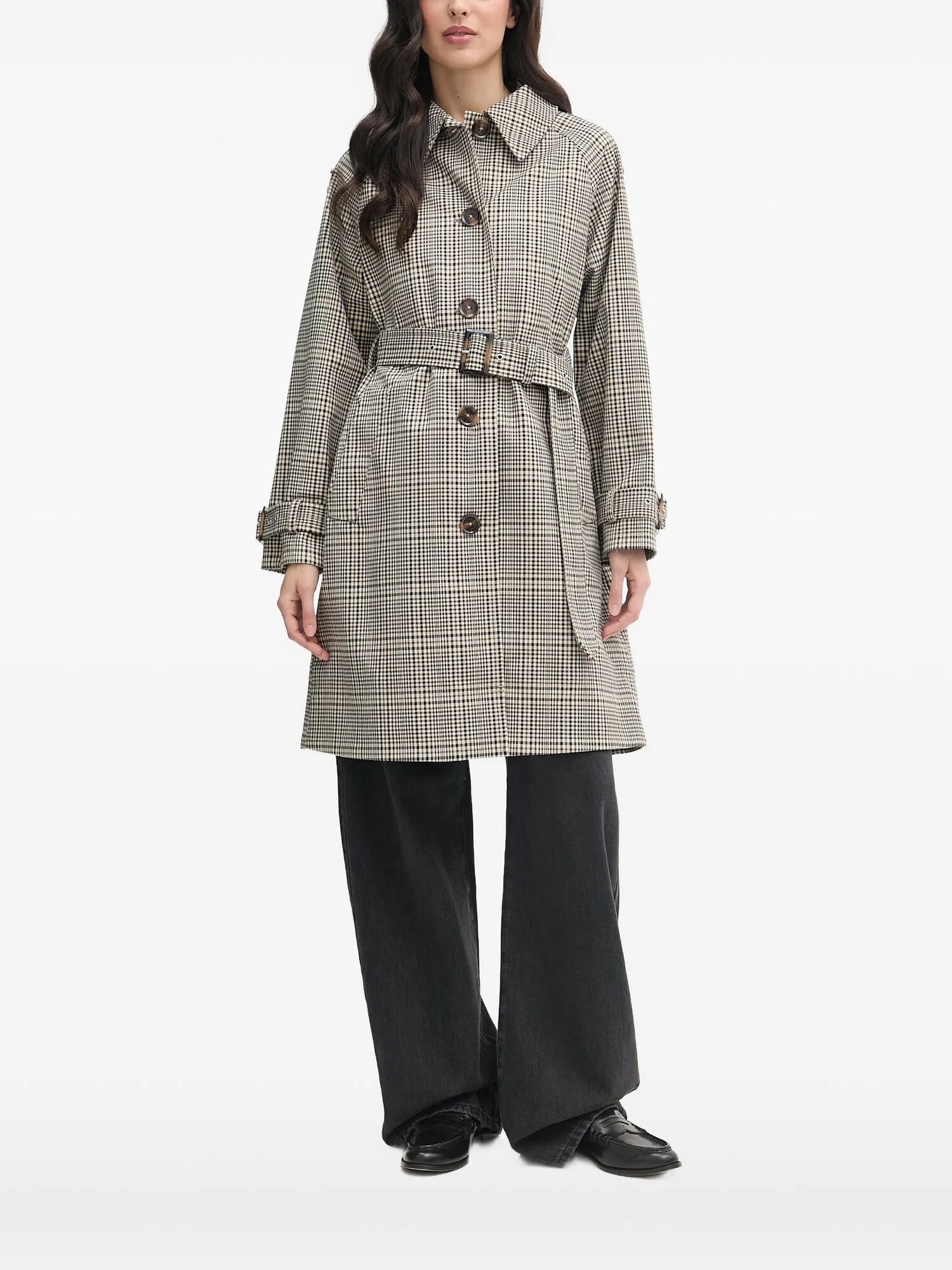 Пальто Maia check-pattern trench coat