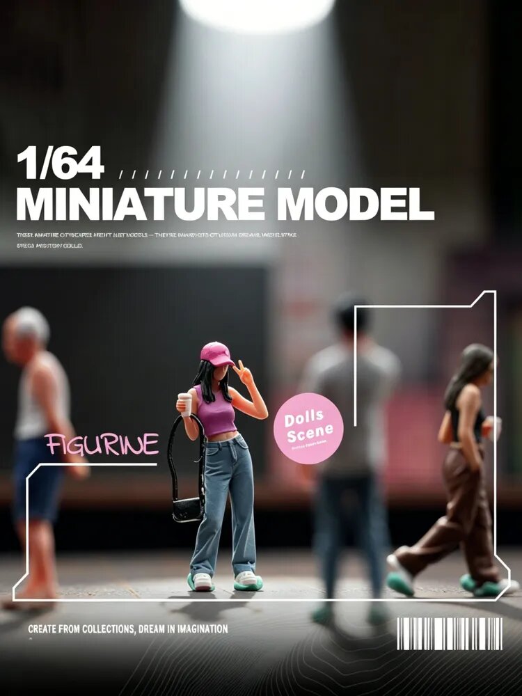 Фигурки людей 1:64 для макета и диорамы миниатюрные фигурки человечков для моделей автомобилей и коллекционирования