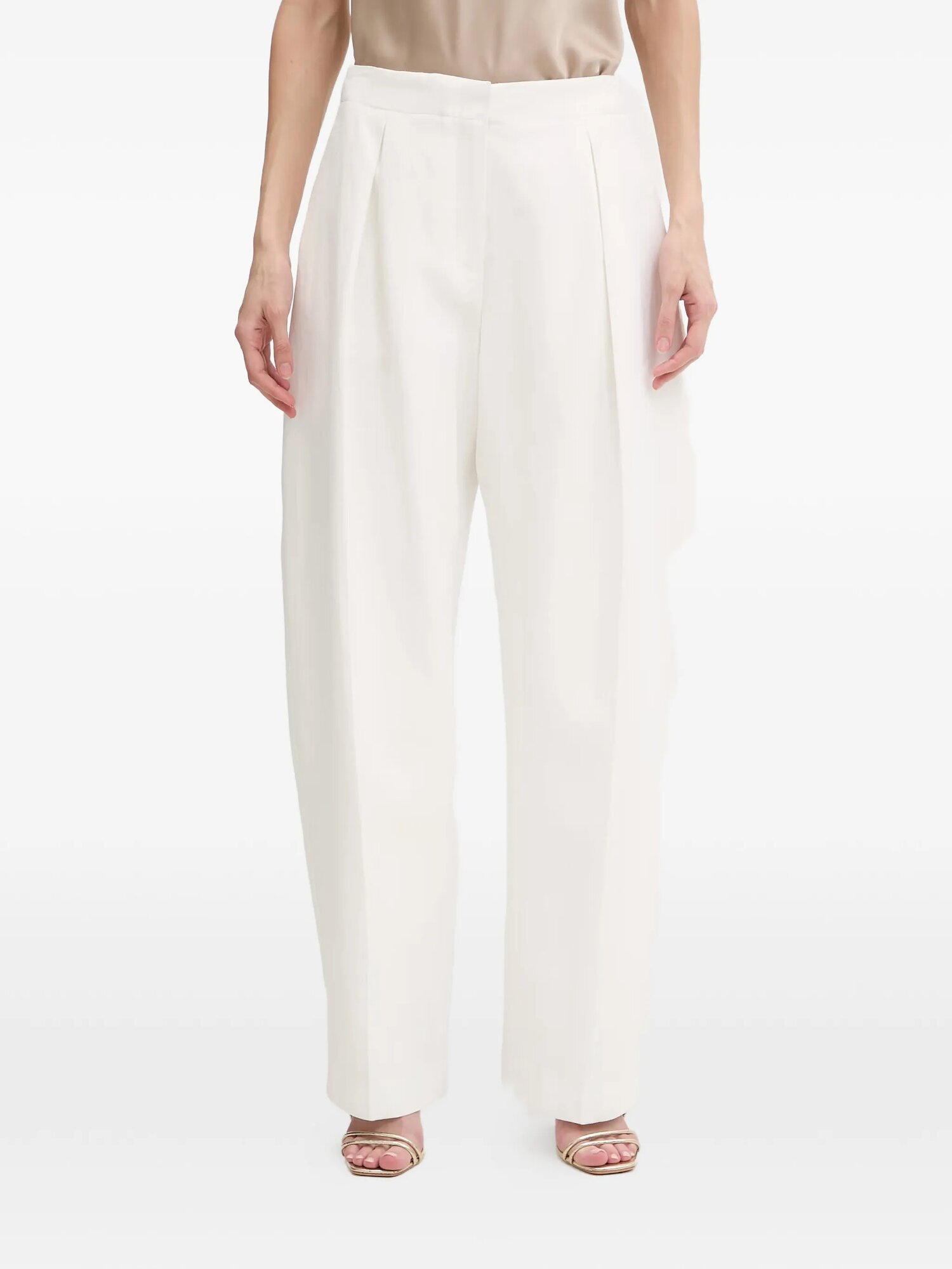 Брюки Pleated wide-leg trousers