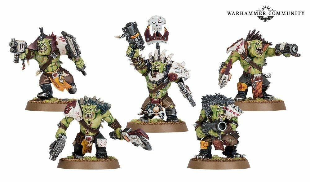Orc Ork Beast Snagga Boyz. С подставками. Warhammer 40.000