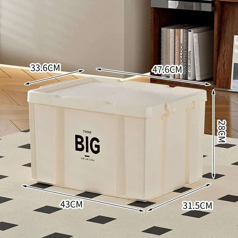 Коробка для хранения THINK BIG, пластик, белый, 30 литров, 47.6x33.6x28 см