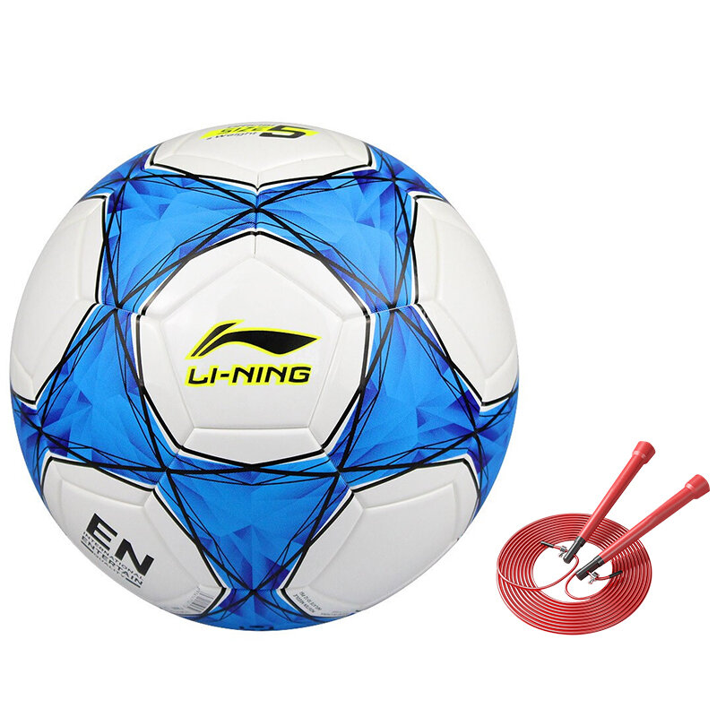 Футбольный мяч унисекс Li Ning, 5, сине-белый, 1363824894