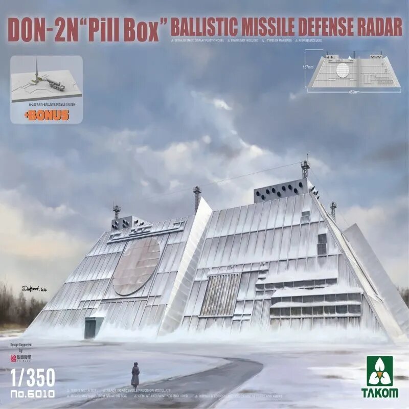 TAKOM 6010 1/350 DON-2N "Pi Box" BALLISTIC Набор радиолокационных моделей противоракетной обороны
