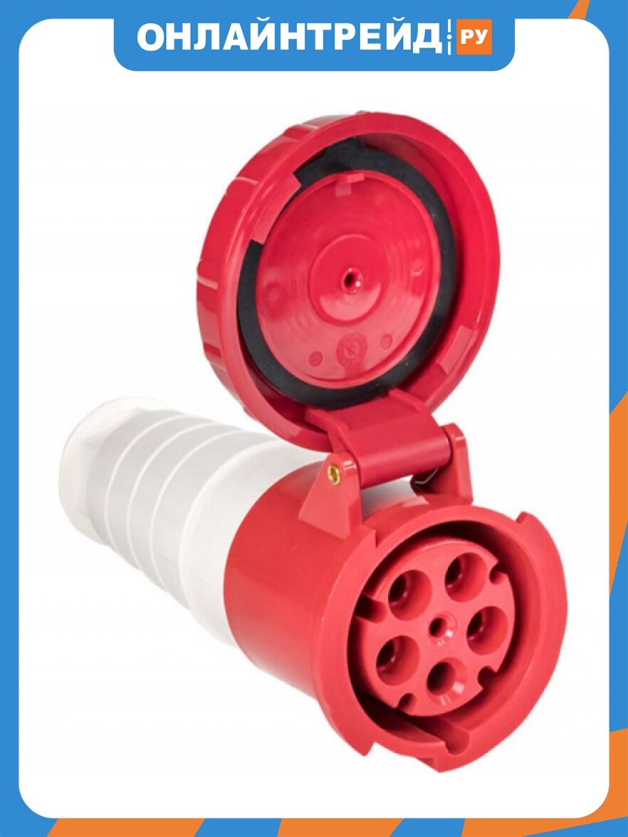 Розетка кабельная Ekf 63А 380В 3P+РЕ+N IP67 (235), ps-235-63-380