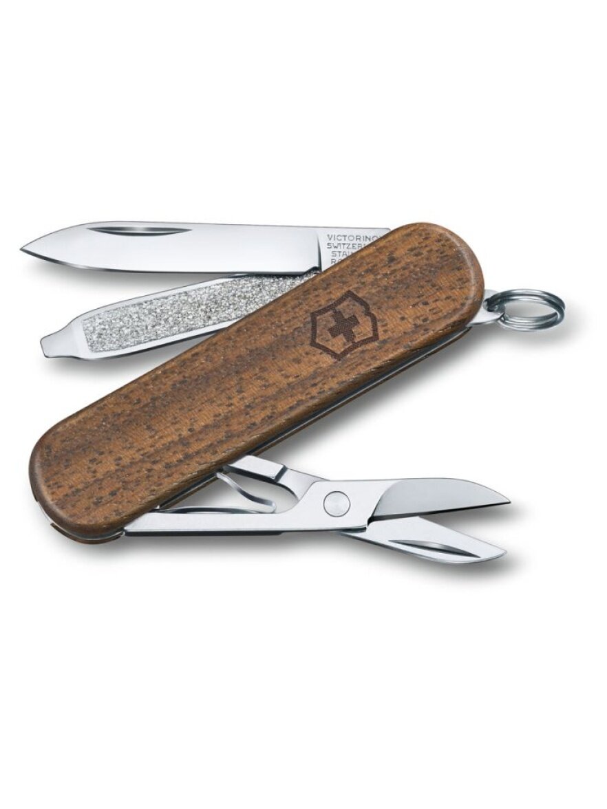 Нож-брелок Victorinox Classic SD, 58 мм, 5 функций, деревянная рукоять