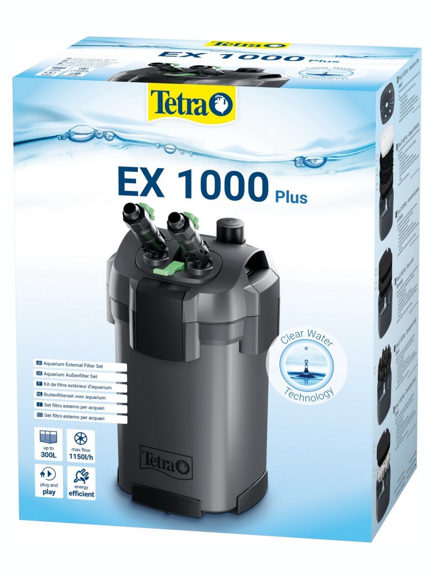 Внешний фильтр для аквариума Tetra EX1000 plus, 1150л/ч, 10,5Вт на 150-300л
