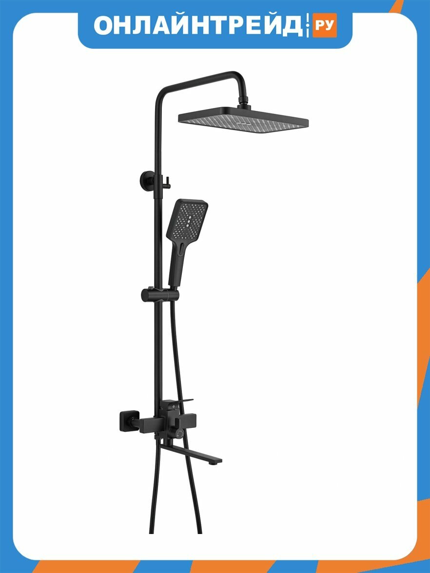 Душевая система Shevanik S6136H, черный