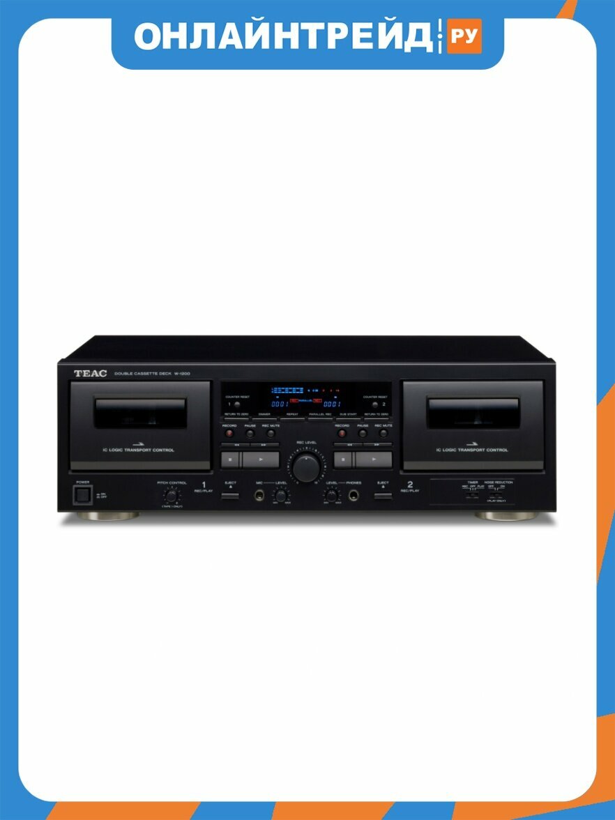 Двухкассетная дека Teac W-1200, черный