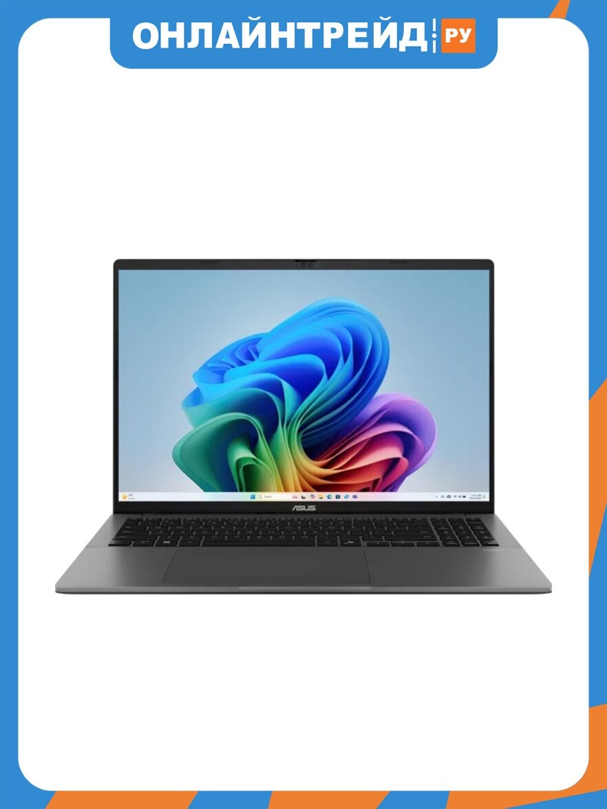 Ноутбук Asus Vivobook S16 M3607HA-RP244 16" WUXGA IPS 144Hz 300nits Ryzen 7 260(3.8ГГц), 32Гб DDR5, SSD 512Гб, Radeon 780M, без ОС, Matte Gray (90NB16F1-M00E