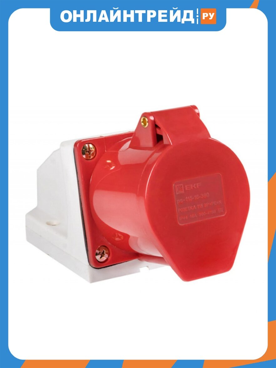 Розетка Ekf наружн. уст. 115 16А 3P+PE+N 380В IP44 PROxima, ps-115-16-380