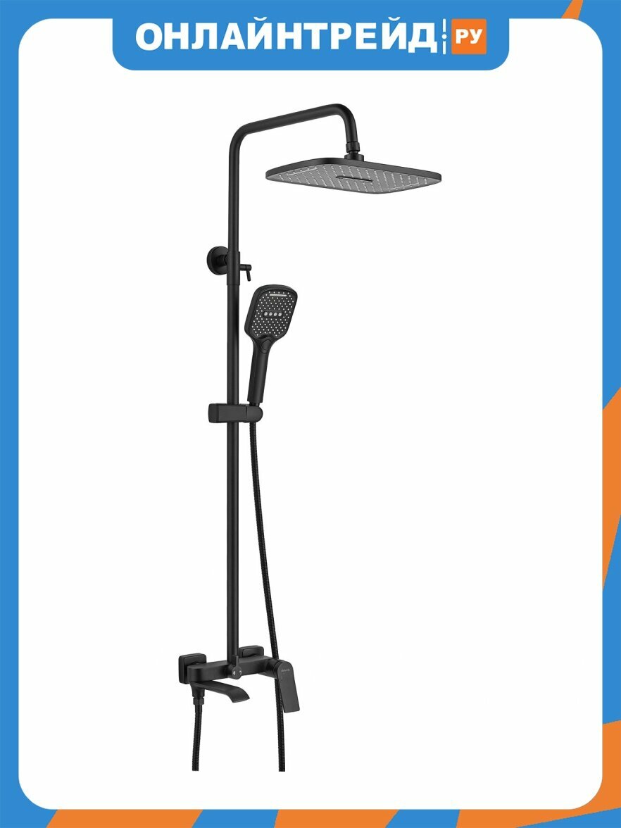 Душевая система Shevanik S4136H, черный