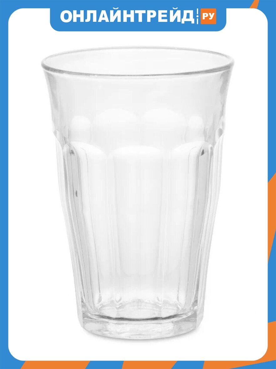 Набор французских стаканов Duralex PICARDIE прозрачные 6шт 360 мл высокие 1029AB06D0111
