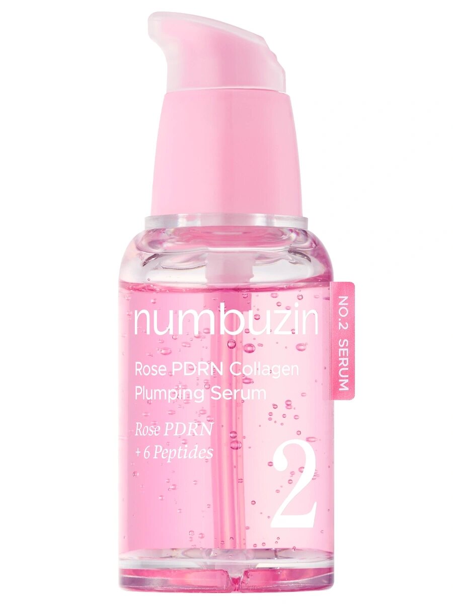 Numbuzin Увлажняющая сыворотка с пдрн и пептидами для сияния кожи No.2 Rose PDRN Collagen Plumping Serum 30 мл