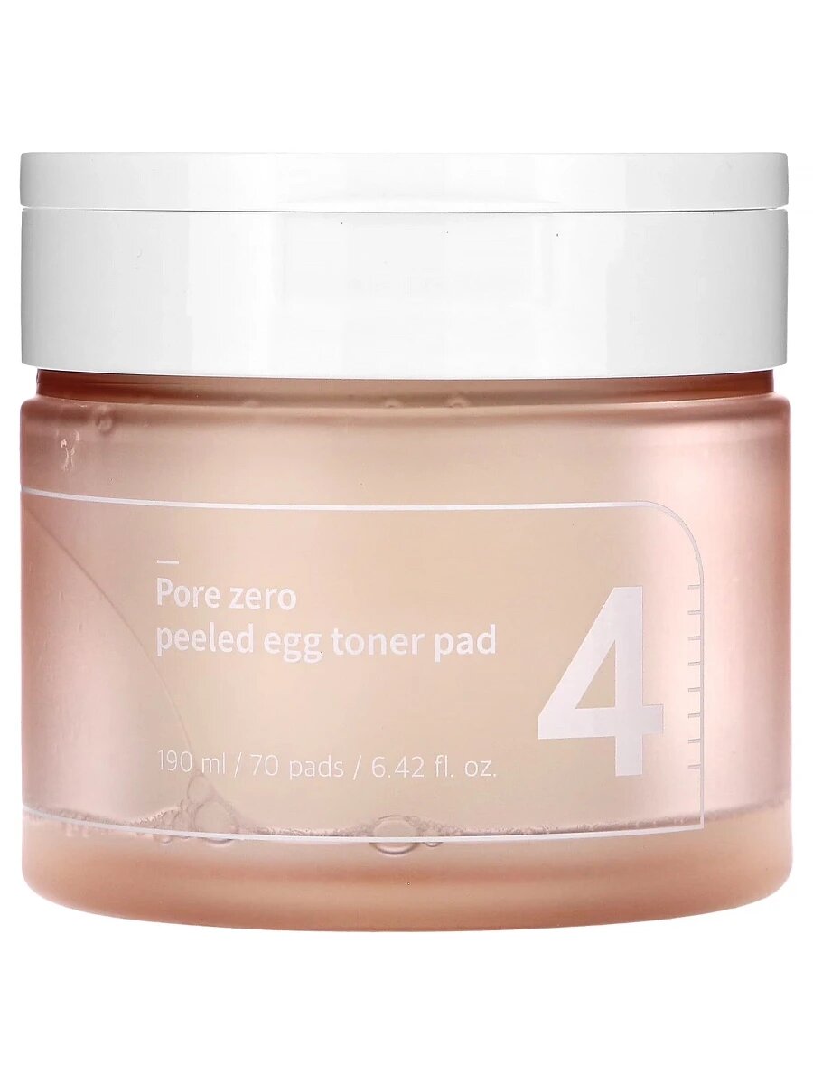 Numbuzin Себорегулирующие тонер-пэды для сужения пор No.4 Pore Zero Peeled Egg Toner Pad 70 шт