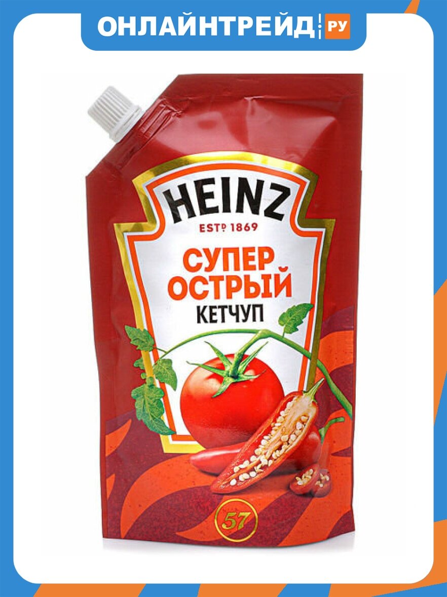 Кетчуп Heinz Супер Острый дой-пак 320 г