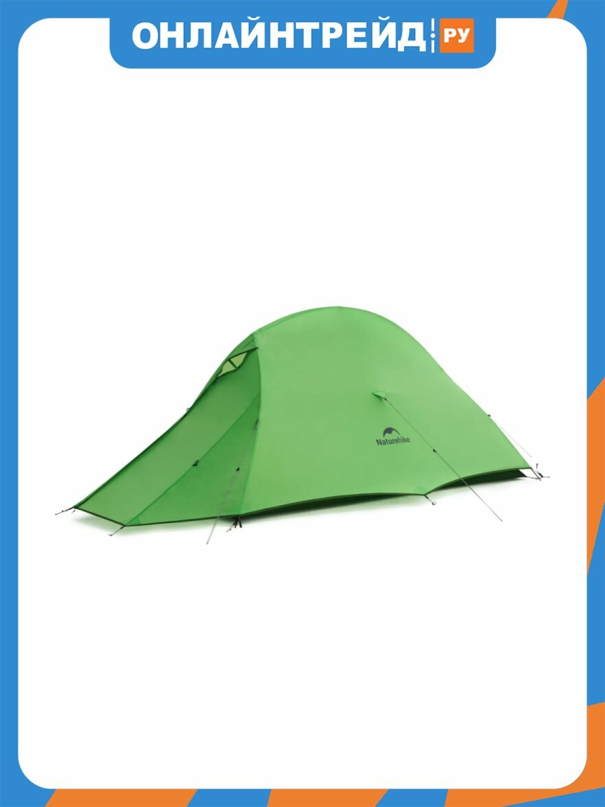 Палатка Naturehike Cloud Up 1-местная, алюминиевый каркас, сверхлегкая, зеленая (с ковриком-подстилкой)