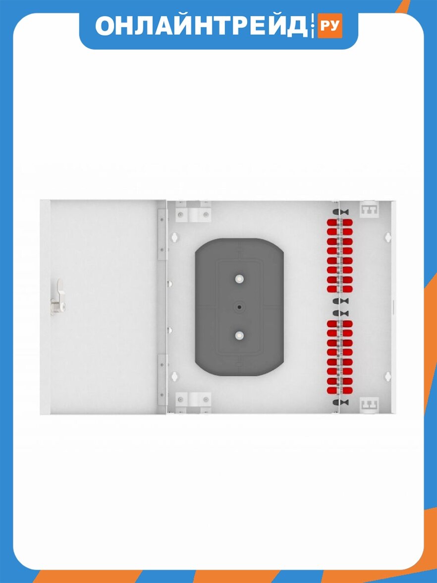 Кросс оптический Toplan , настенный, 16 ST/UPC адаптеров, SM, укомплектованный (КРН-Top-16ST/U-OS2-GY)