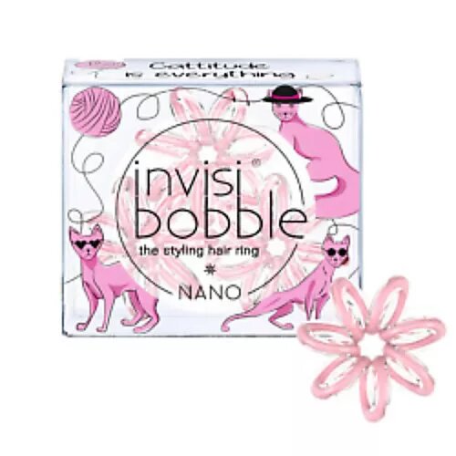 INVISIBOBBLE Резинка-браслет NANO Cattitude Is Everything, 3 шт.