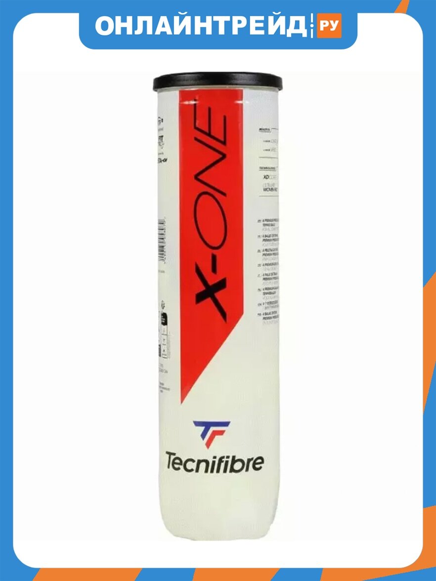 Мяч теннисный Tecnifibre X-One ATP 4B, 60XONE364, 4шт, ITF