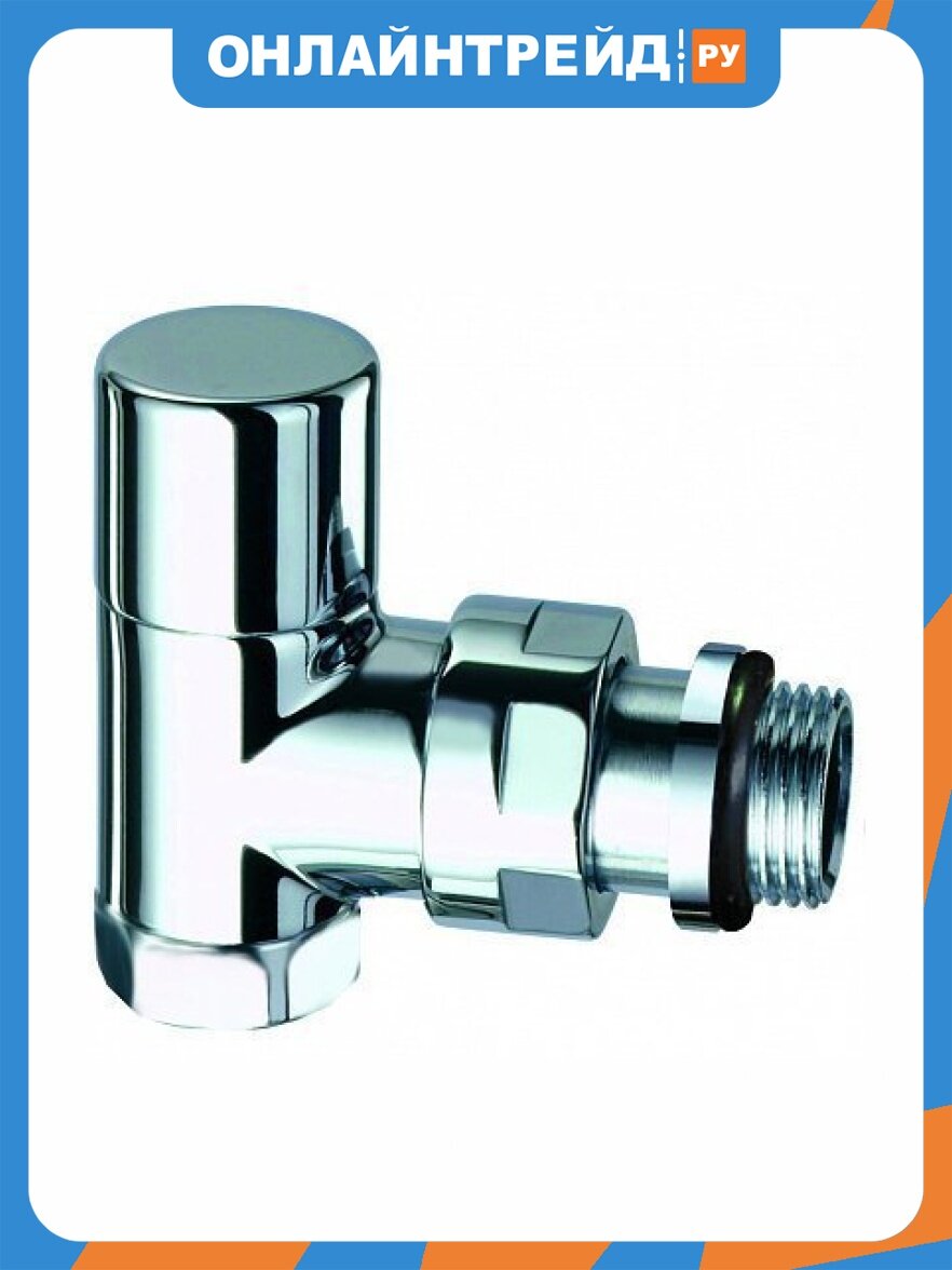 Вентиль Far запорный угловой , 1/2"ВР, серебро, с EPDM