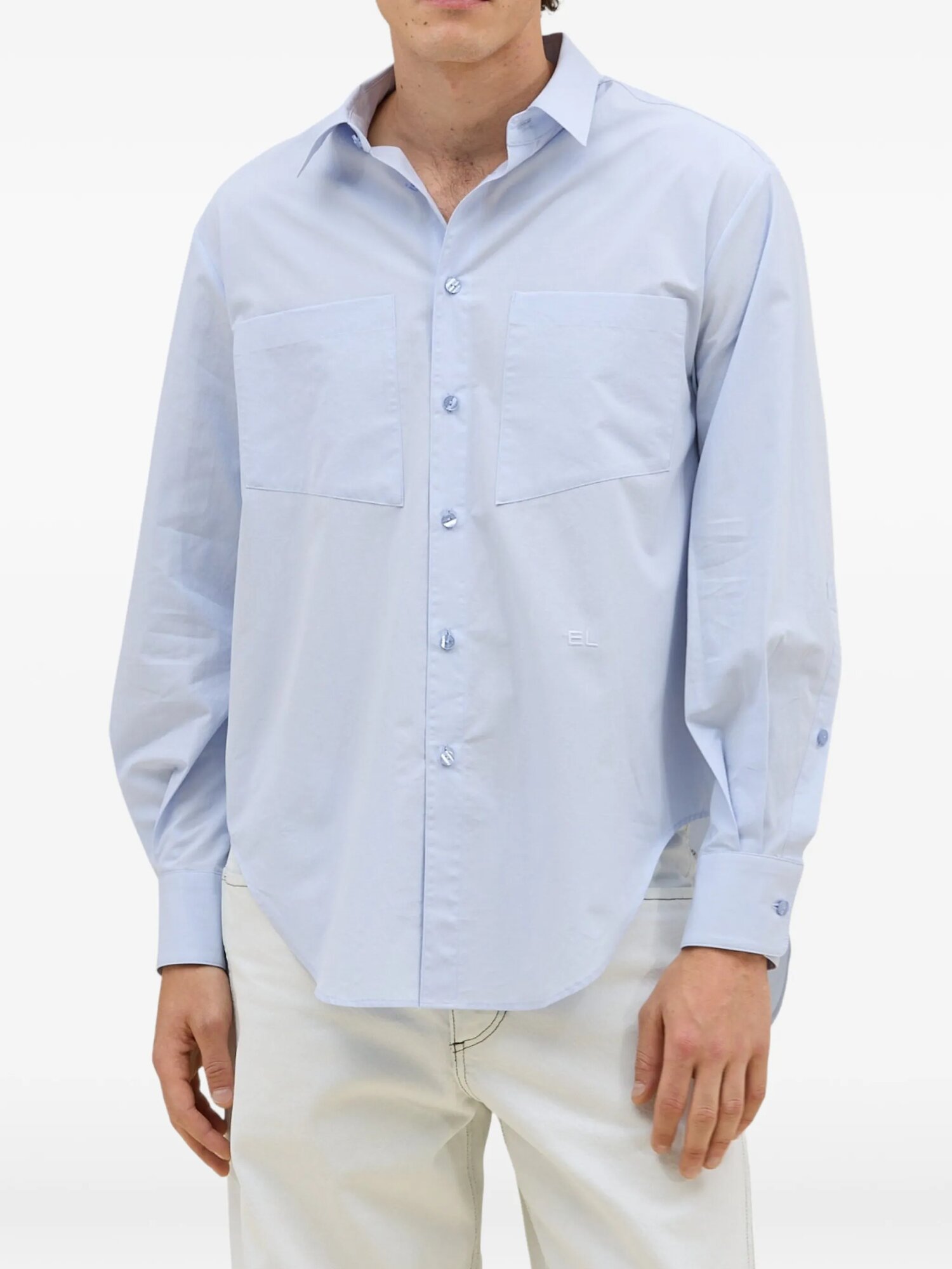 Рубашка Asymmetric-hem patch-pocket shirt