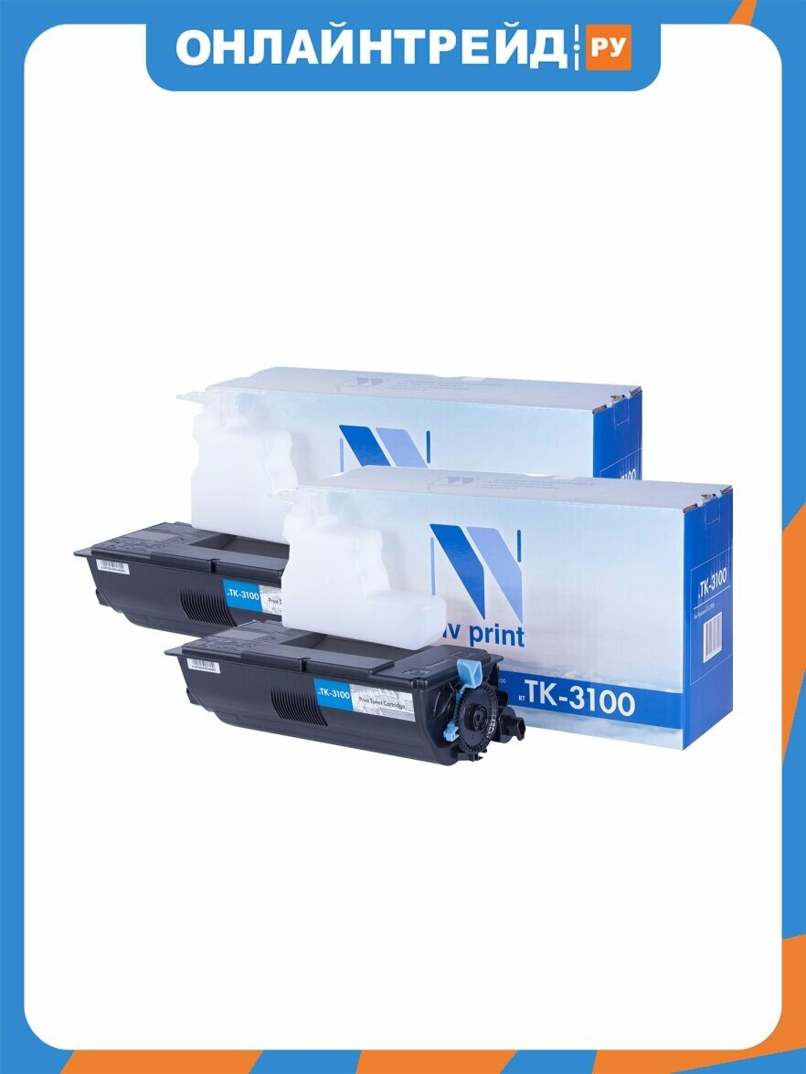NV Print Картридж NVP совместимый NV-TK-3100-SET2 для Kyocera FS-2100D/ FS-2100DN/ FS-4100DN/ FS-4200DN/ FS-4300DN/Ecosys M3040dn (12500k) (2 шт)