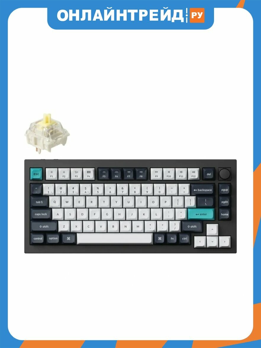 Клавиатура Keychron Q1 Max, Banana Switches, беспроводная, Carbon Black (Q1M-M4P-RU)