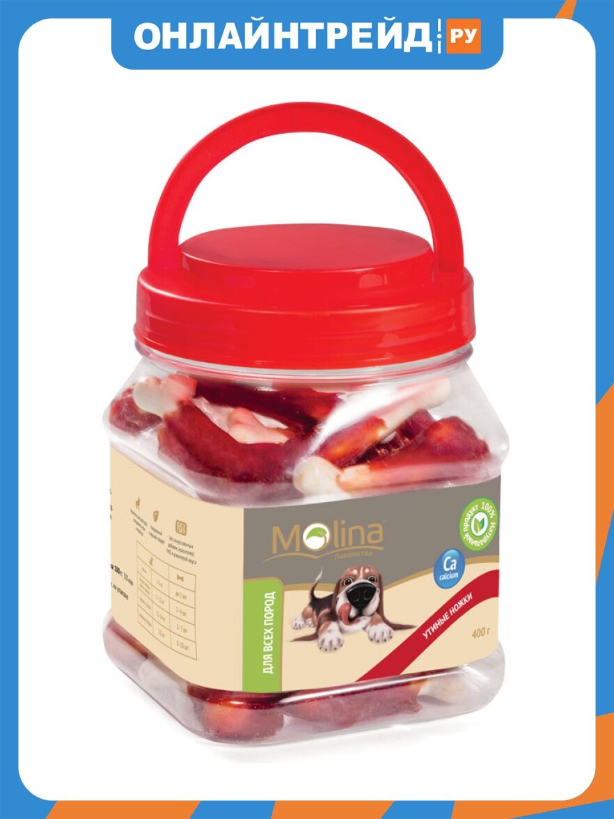 Лакомство Molina Утиные ножки, 400 г