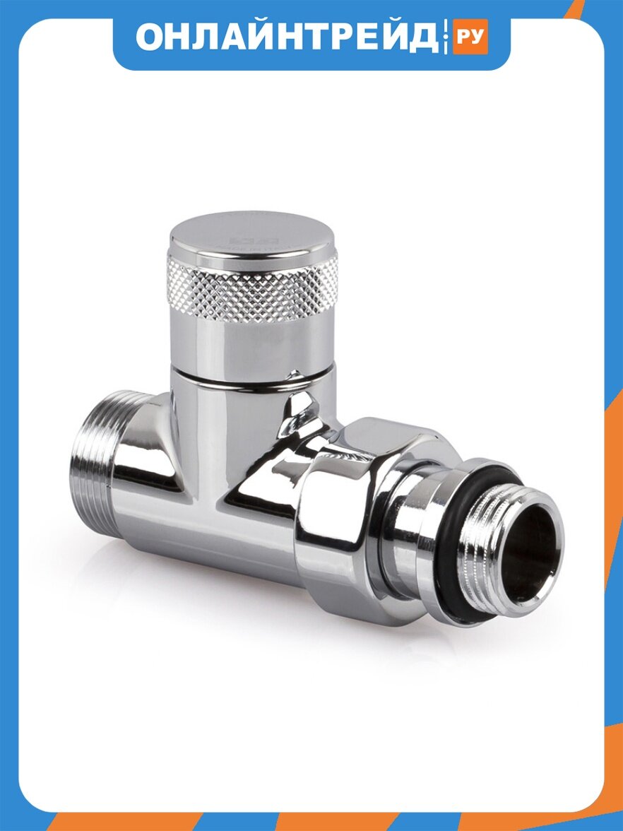 Вентиль SR Rubinetterie Tondera прямой 1/2"х3/4" E, цвет хром