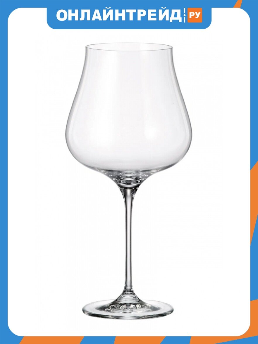 Набор бокалов для красного вина Crystal Bohemia "LIMOSA", 740 мл (набор 6 шт)