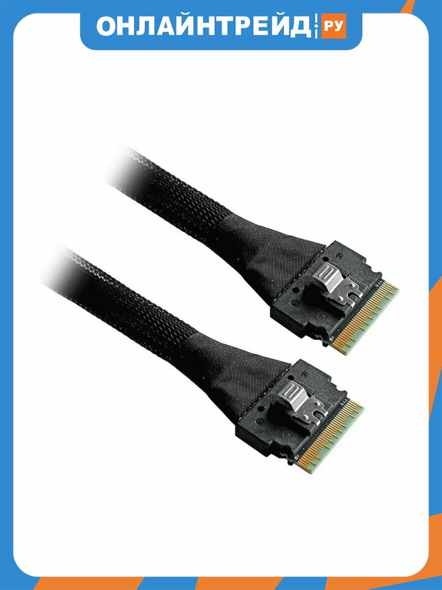Кабель Amphenol RSL74-7650 Slimline SASx8 (SFF8654) - Slimline SASx8 (SFF8654), 67см.