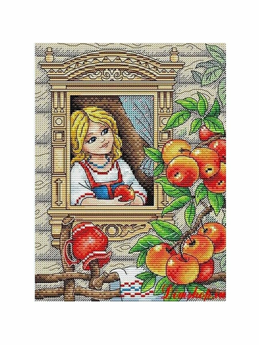 Bышивка крестом для начинающих Amishop Летний полдень, 16CT Aida, 93 x 125 стежка, 15 x 20 см, 26 цветов, 100% хлопок