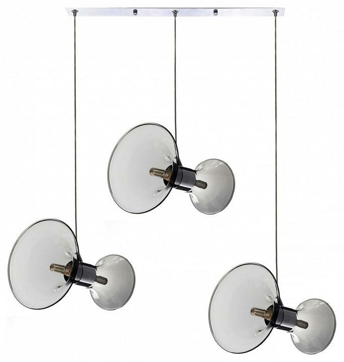 Подвесной светильник LUMINA DECO Warni LDP 6819-3 GY цвет плафона подвески Светло-серый, цвет арматуры Хром