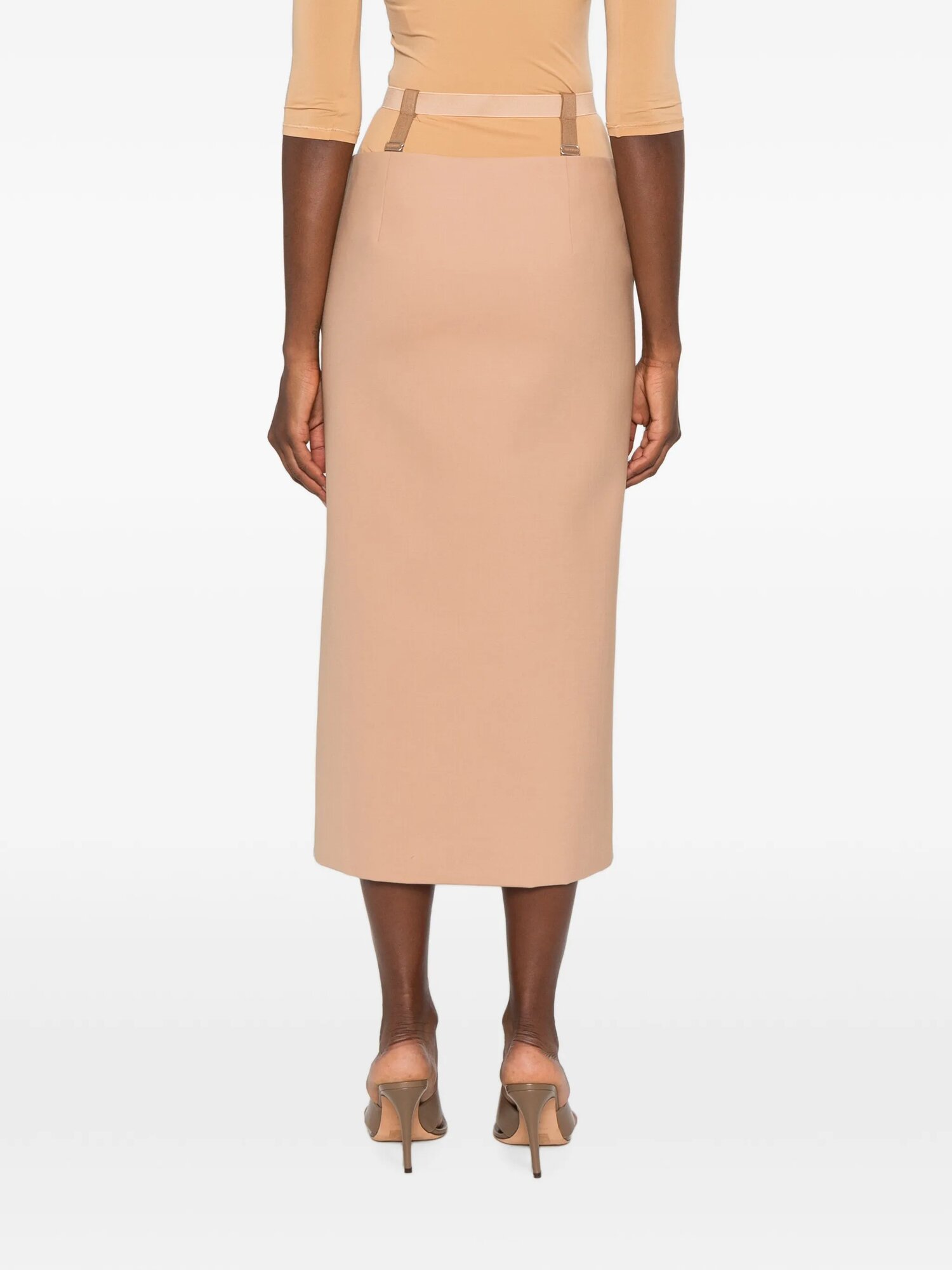 Юбка MUGLER Side-slit midi skirt, размер 40 — фото 1