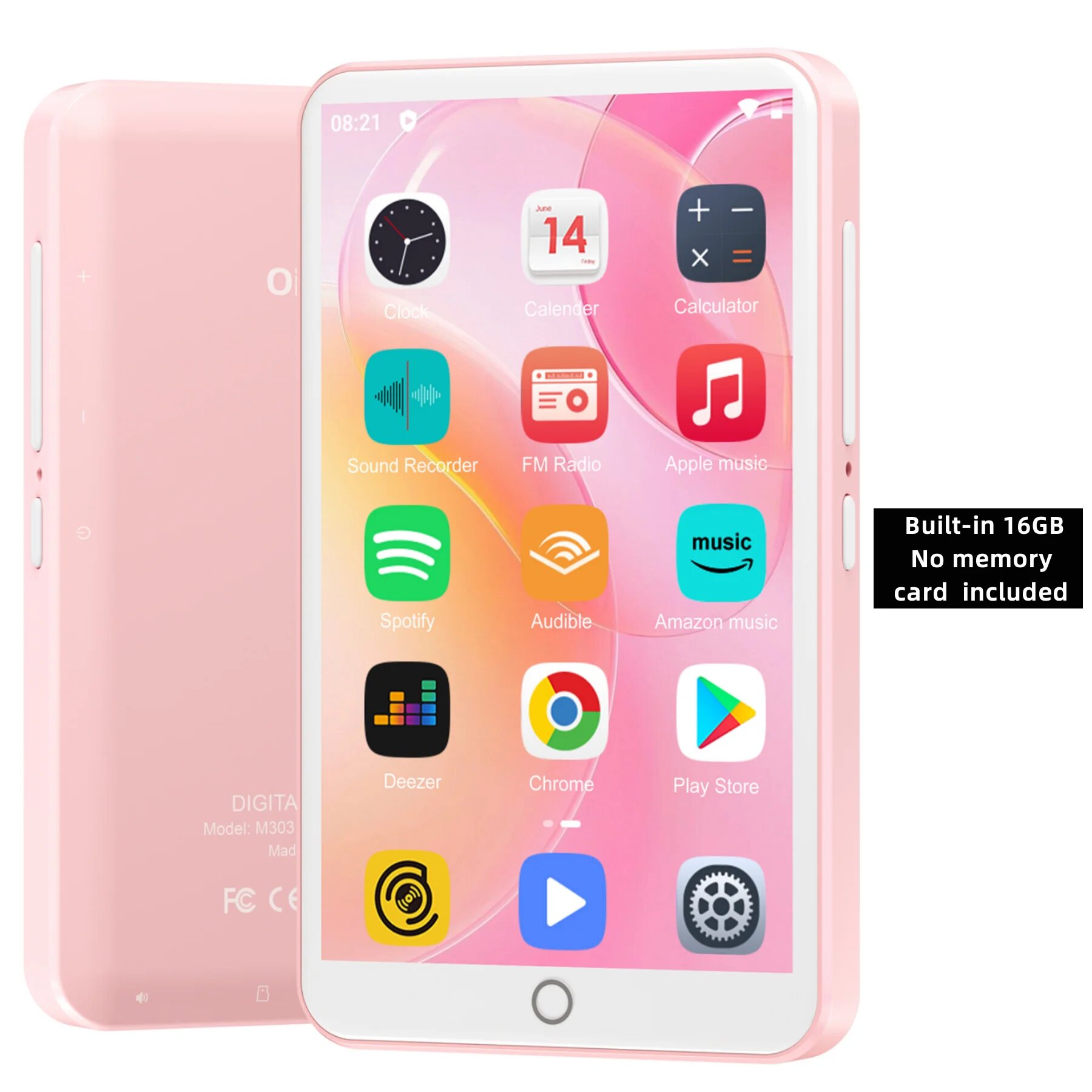 Oilsky M303 Pro MP3-плеер 16/80 ГБ 16GB pink