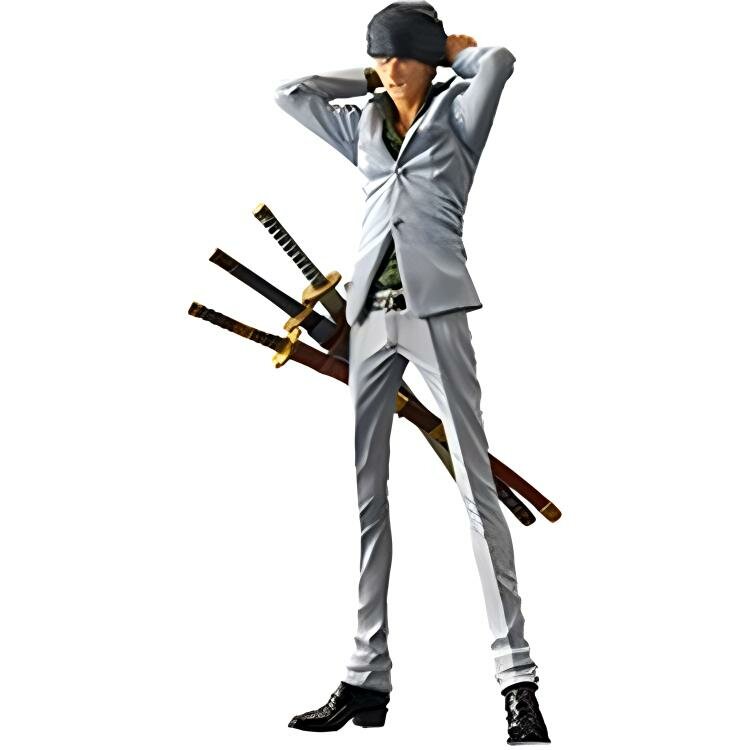 Фигурка унисекс BANPRESTO King Of Artist Scale Figures 26 см, One Piece-Roronoa Zoro-White