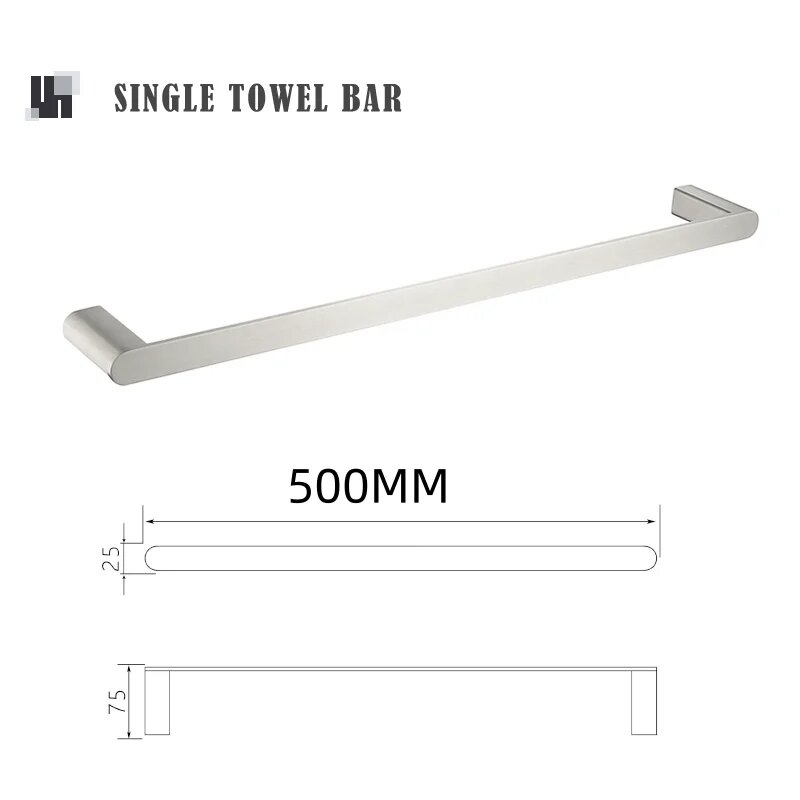 Полотенцедержатель Single Towel Bar A, 500 мм, Белый