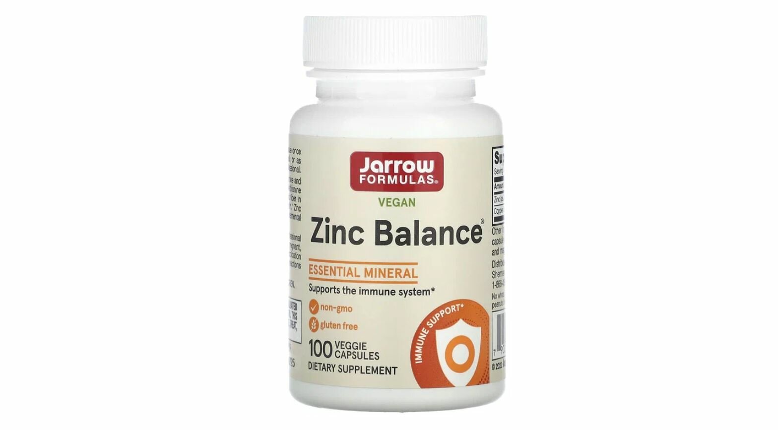 Jarrow Formulas, Zinc Balance, Баланс цинка, 100 растительных капсул