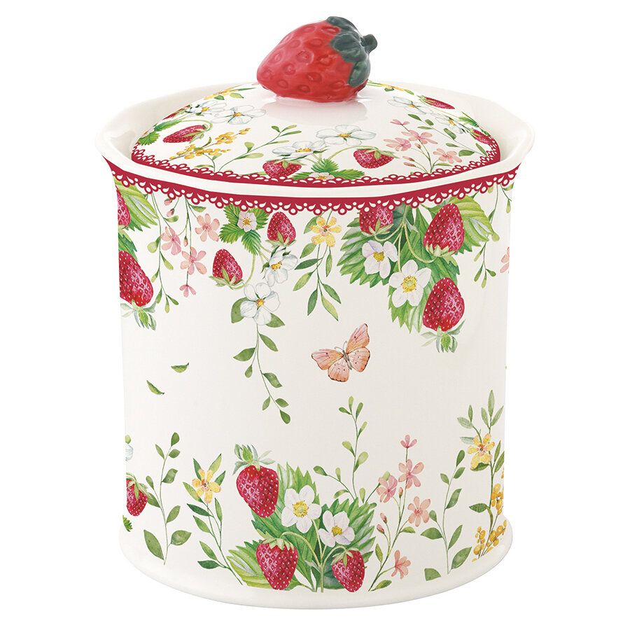 Банка для хранения Jardin Des фарфоровая кухонная Fraises 11х14 см Easy Life R3410/JARF