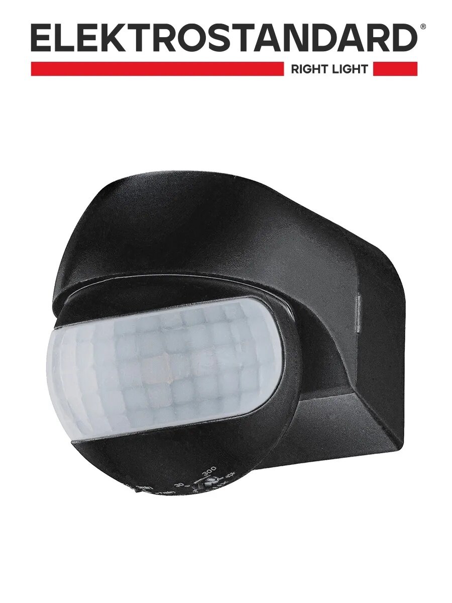 Инфракрасный датчик движения Elektrostandard SNS-M-10 12m 1,8-2,5m 800W IP44 180, черный