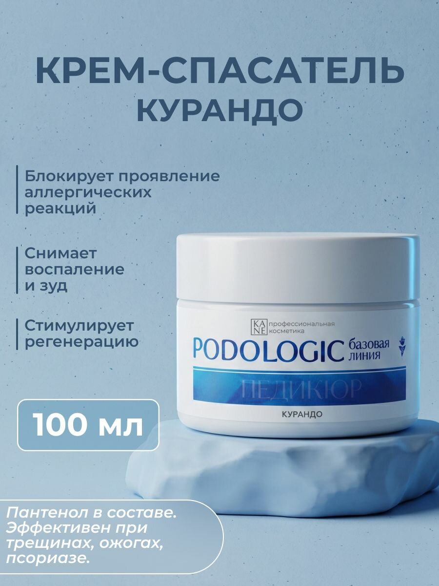 KANE professional, Курандо, Крем от ожогов с пантенолом для тела, рук и ног, крем спасатель от дерматита и псориаза, трещин на пятках