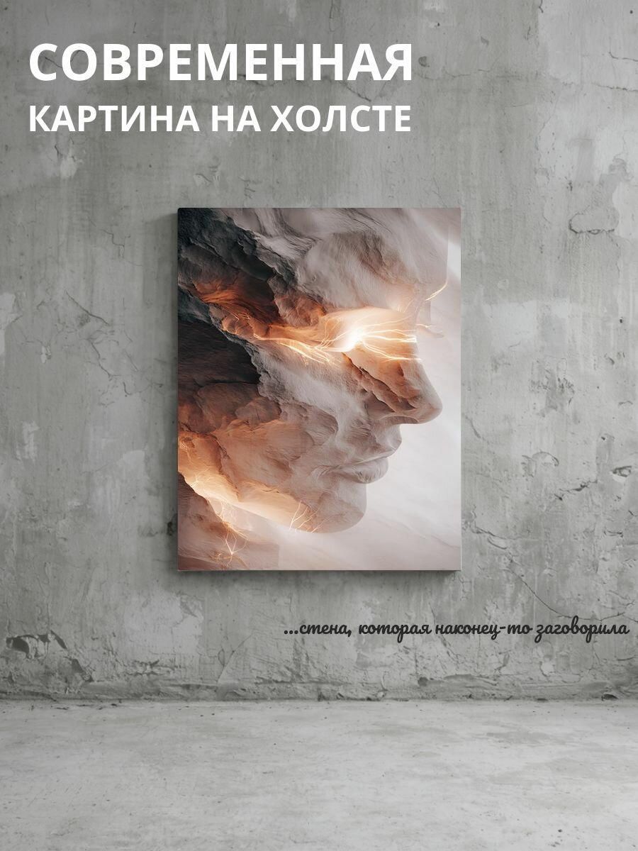 Картина на холсте Абстрактное лицо 30x40 см